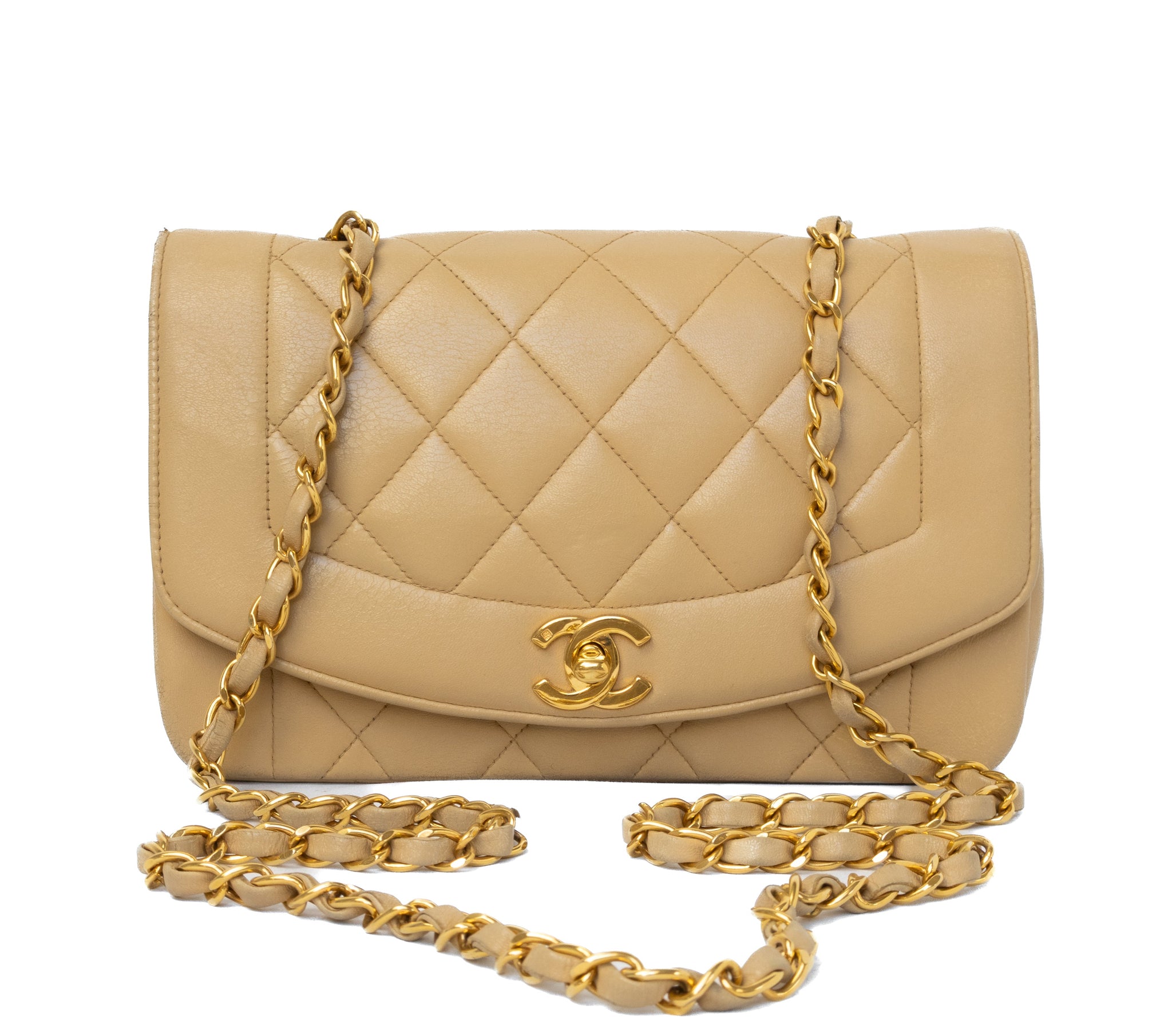 Chanel Small Diana Beige